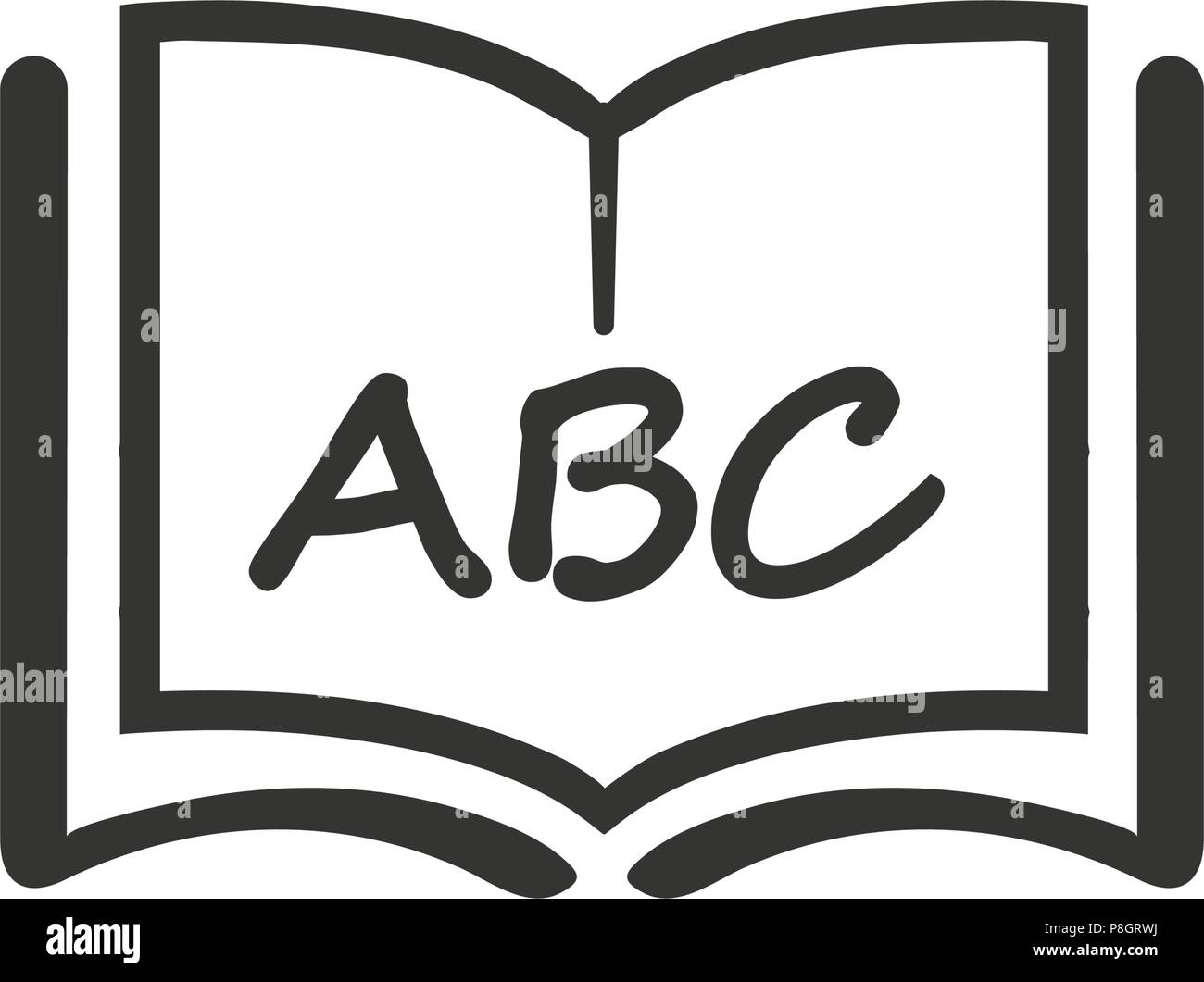 Alphabet Book Icon Stock Vector Image & Art - Alamy