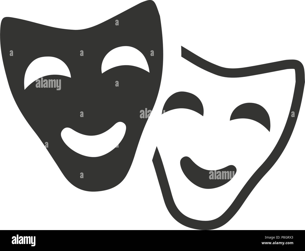 Theater mask icon vectors Stock Vector Images - Alamy