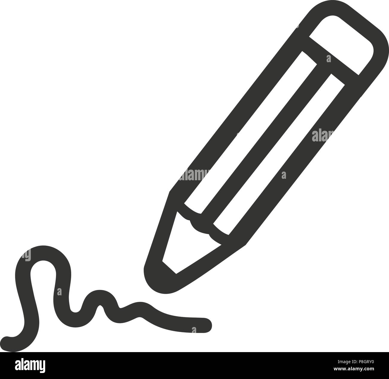 Draw, Signature Icon Stock Vector Image & Art - Alamy