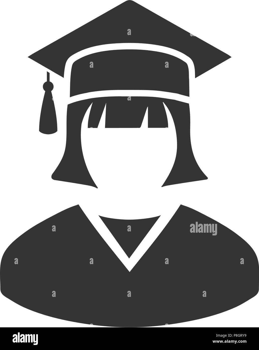 Graduation icon Stock Vector Images - Alamy