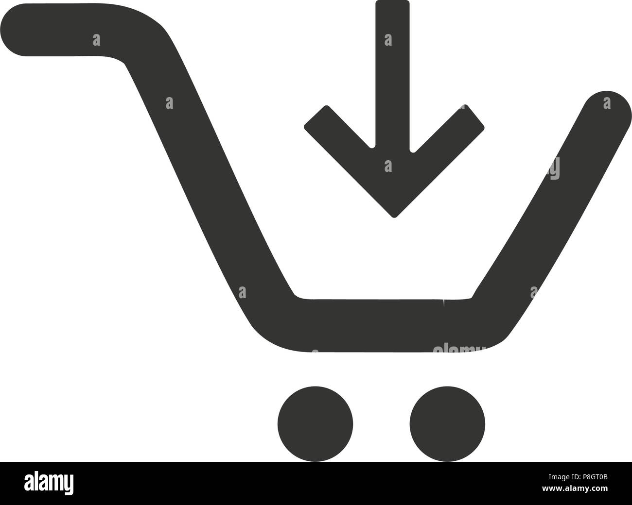 Shopping cart plus Stock Vector Images - Alamy