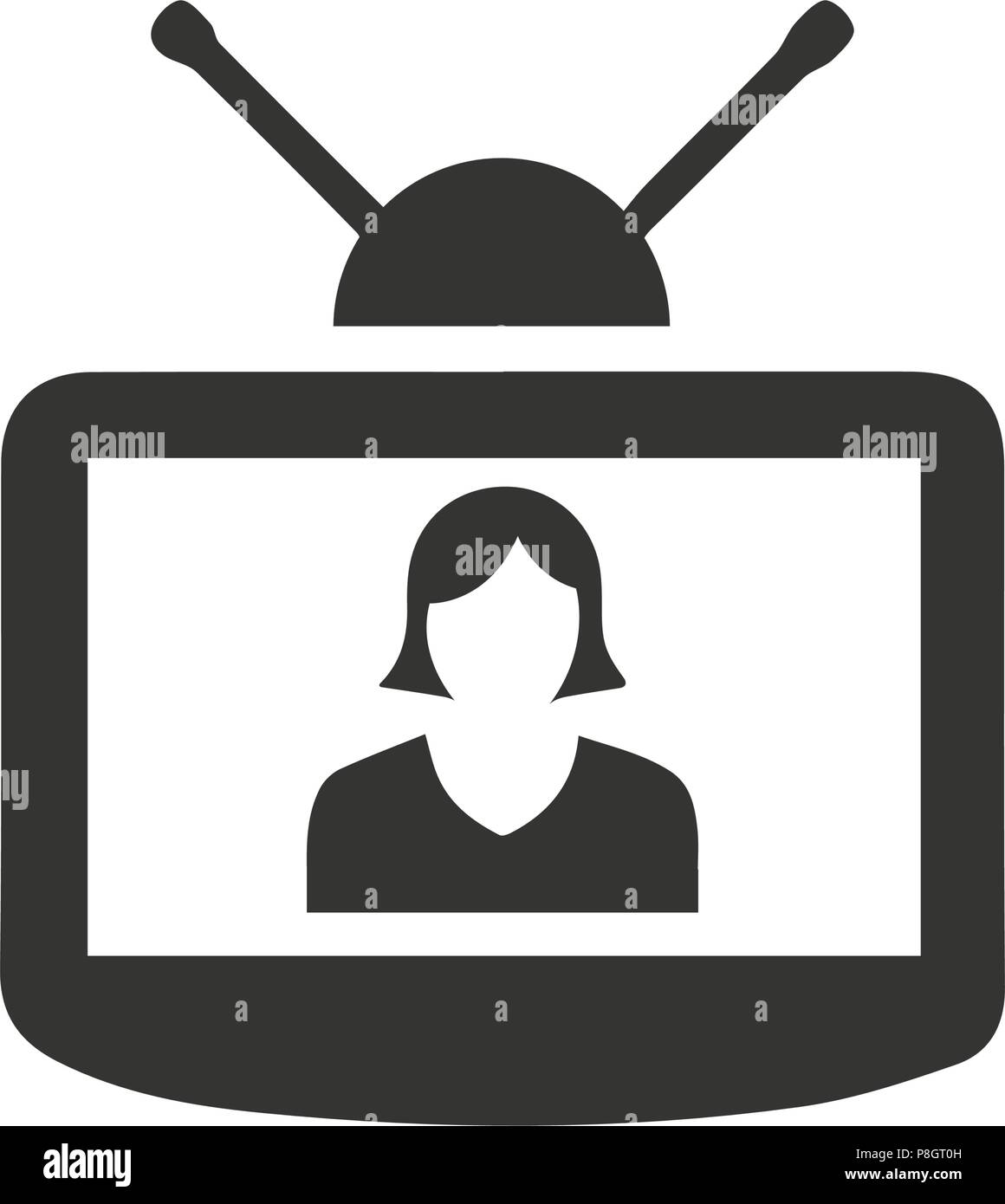 Tv icon Stock Vector Images - Alamy