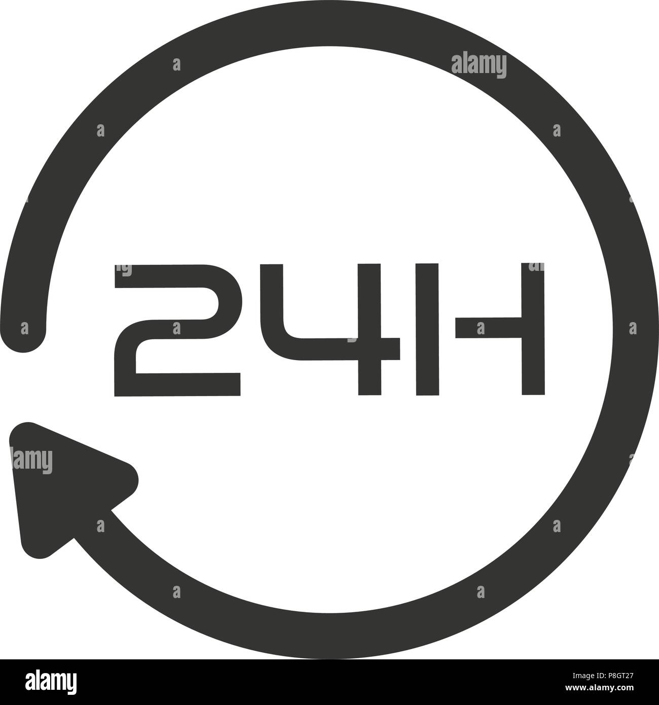 24 Hours Service Icon Stock Vector Image & Art - Alamy