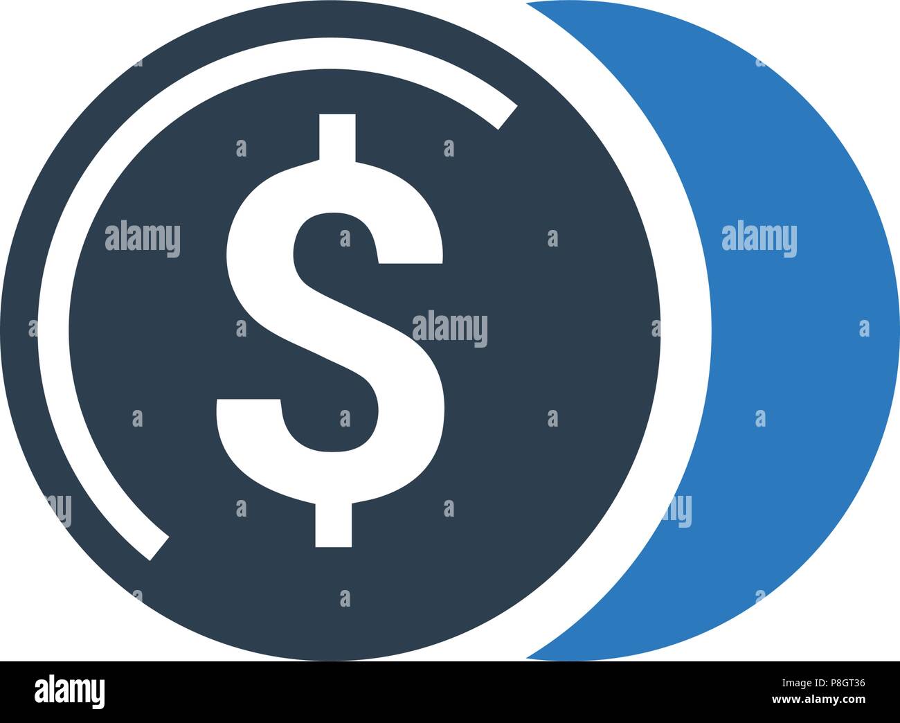 Dollar coins icon Stock Vector Image & Art - Alamy