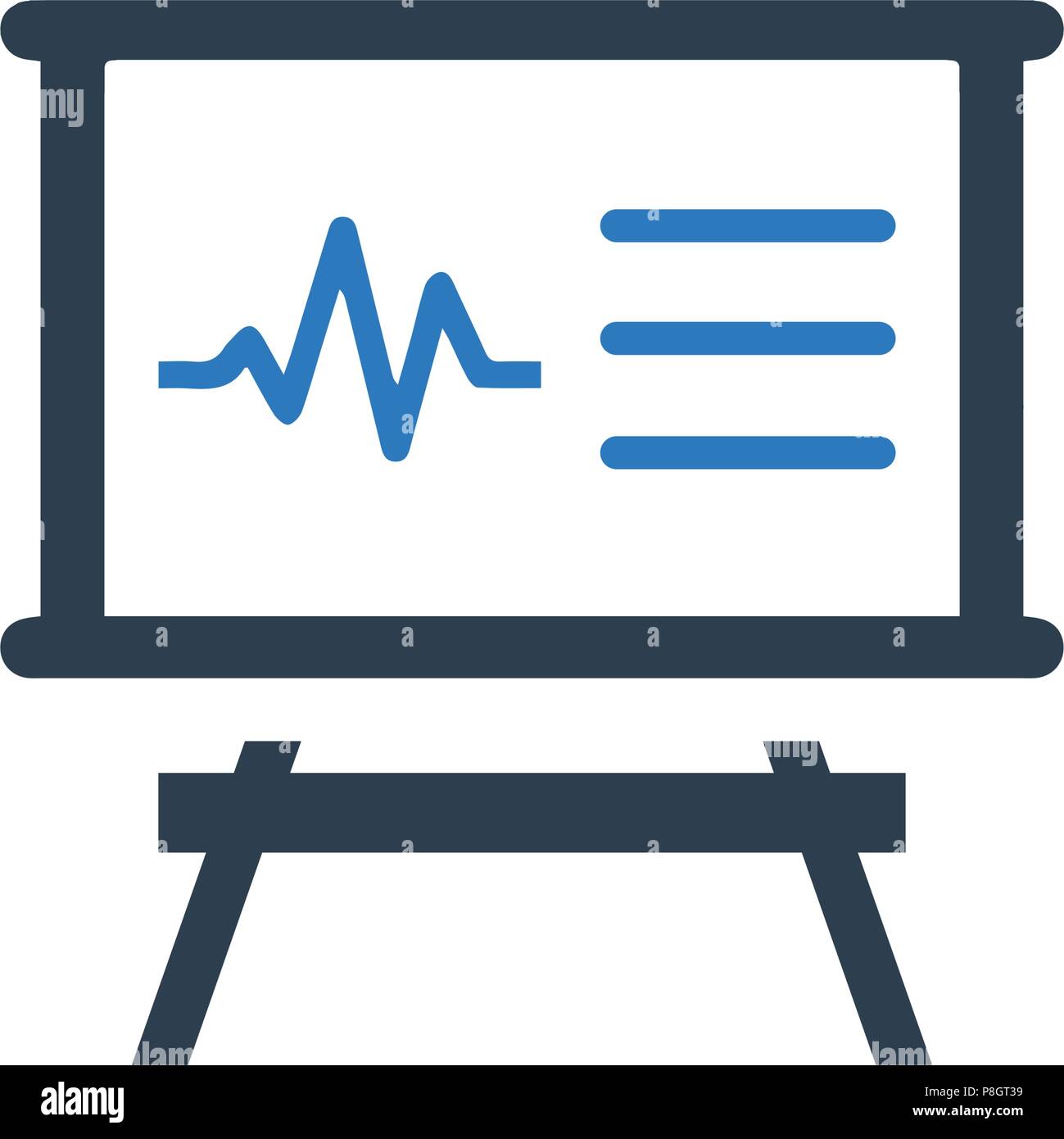 Presenting Graphical Analysis Icon Stock Vector Image & Art - Alamy