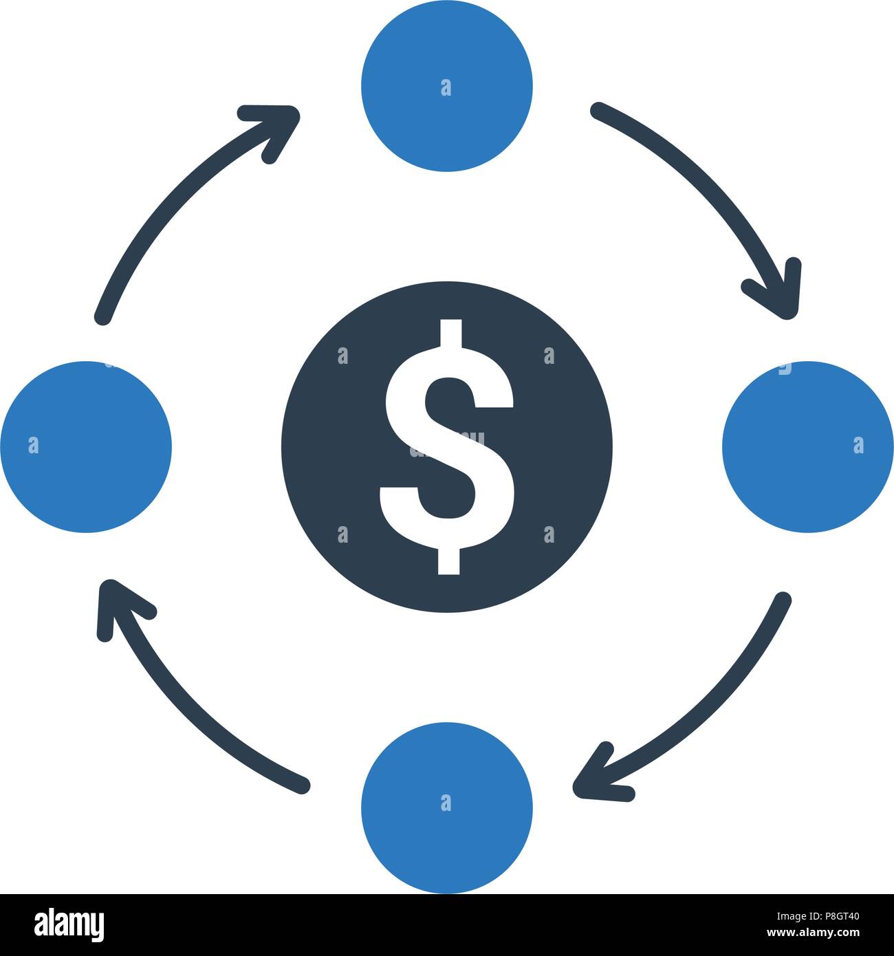 Financial network icon Stock Vector Image & Art - Alamy