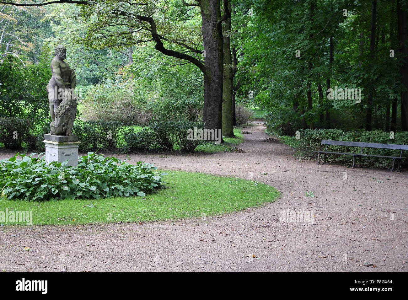Warsaw, Poland. Famous Lazienki park and gardens (Park Lazienkowski ...