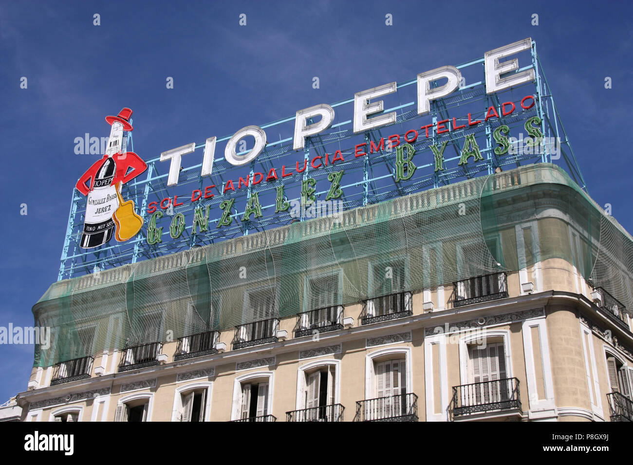 MADRID, SPAIN - SEPTEMBER 2: Tio Pepe advertisement on September 2 ...