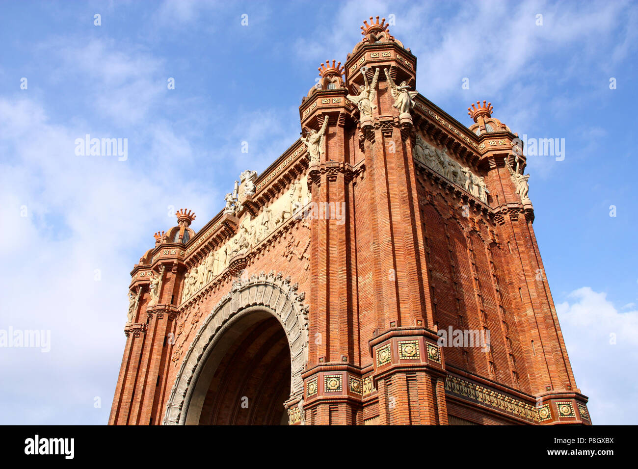 The Arc de Triomf (English: Triumphal Arch) - archway structure in ...