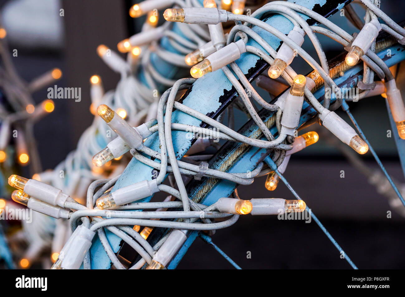 Christmas lights on bicycle hi-res stock photography and images - Alamy