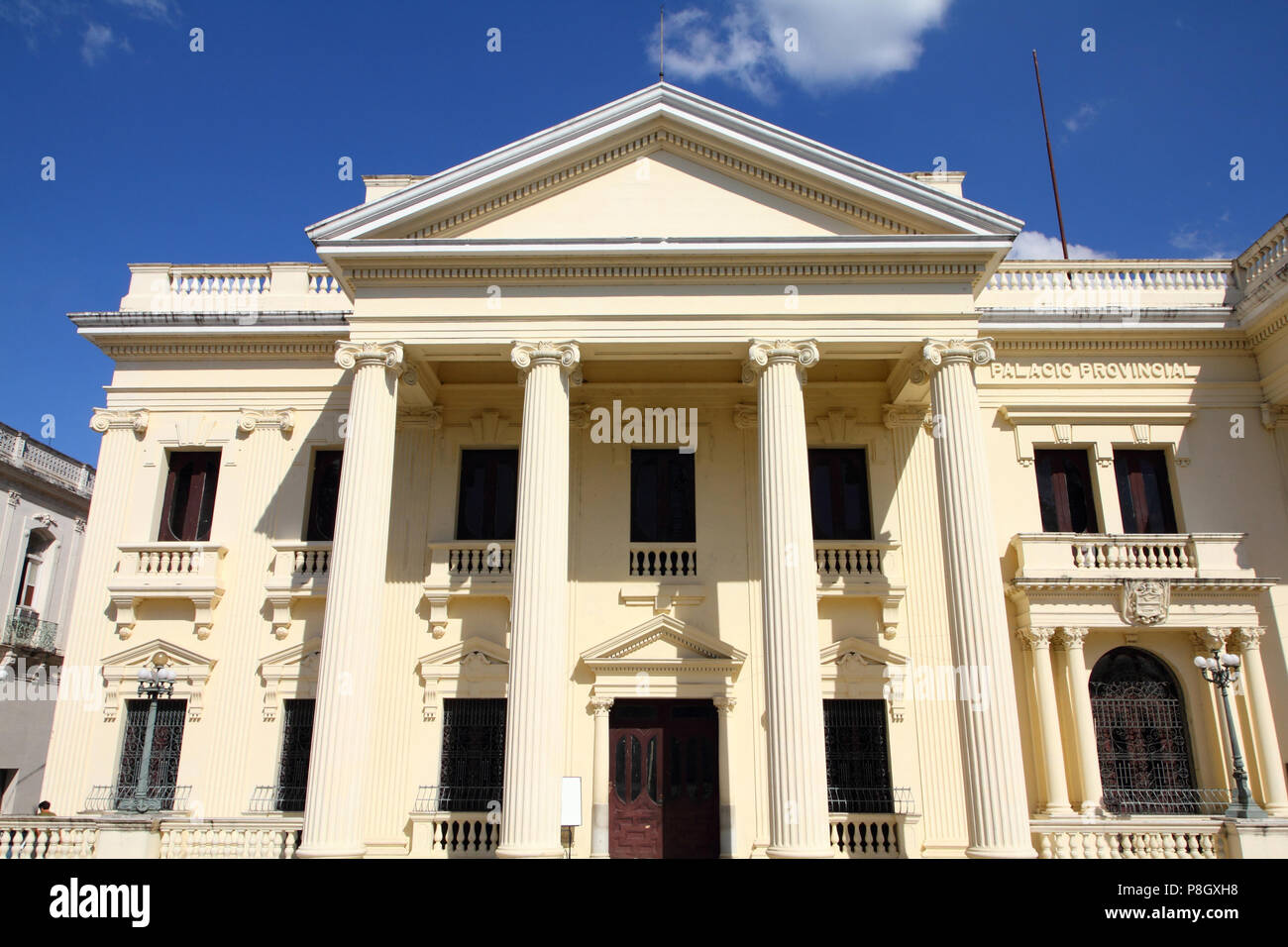 Neoclassical architecture in Santa Clara, Cuba. City Hall Stock Photo ...