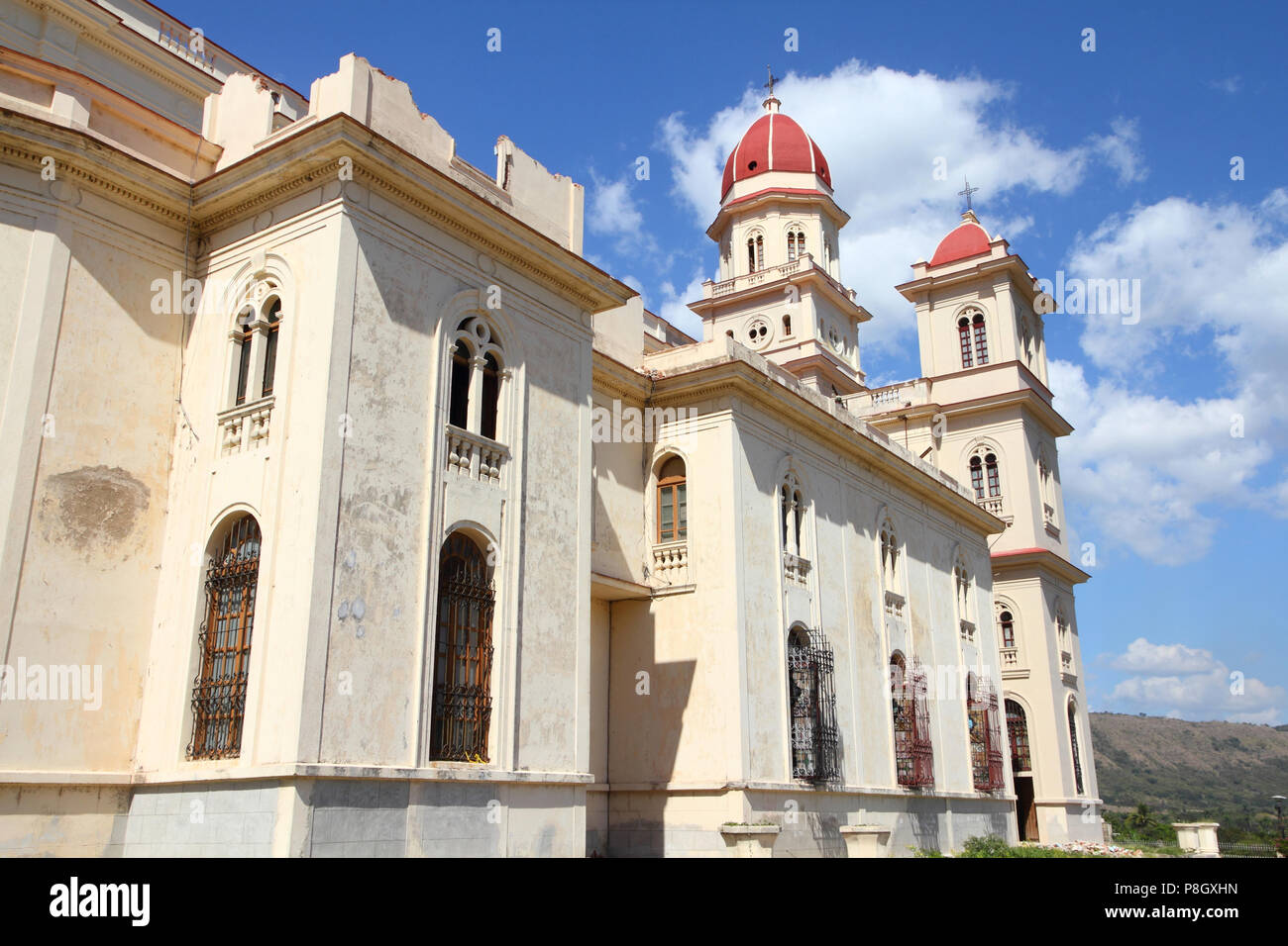 Cuba - famous basilica El Cobre. Religious architecture exterior Stock ...
