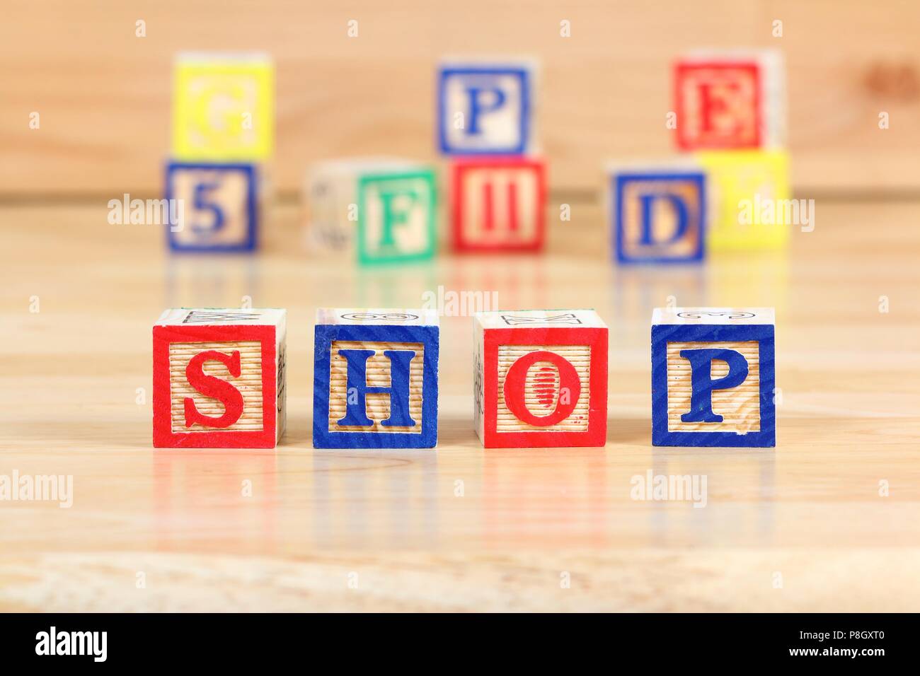 Kids letter blocks hi-res stock photography and images - Alamy