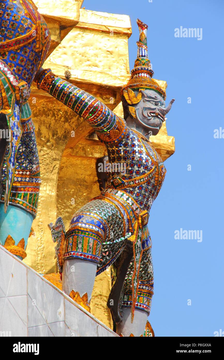 Bangkok, Thailand, Southeast Asia - Grand Palace architecture. Guardian ...