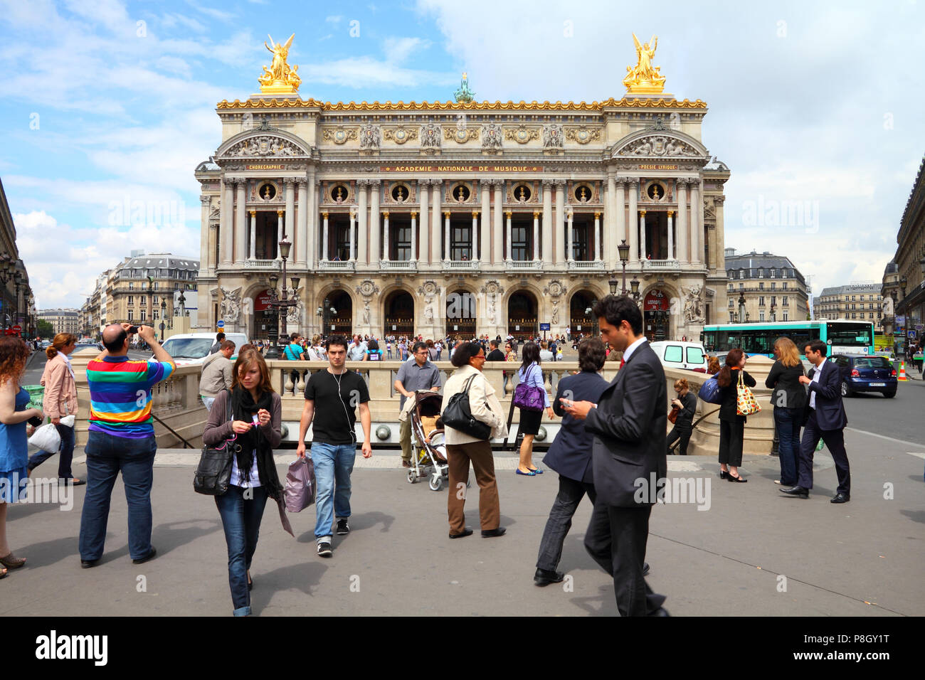 PARIS - JULY 22: Tourists visit Opera Garnier on July 22, 2011 in Paris ...