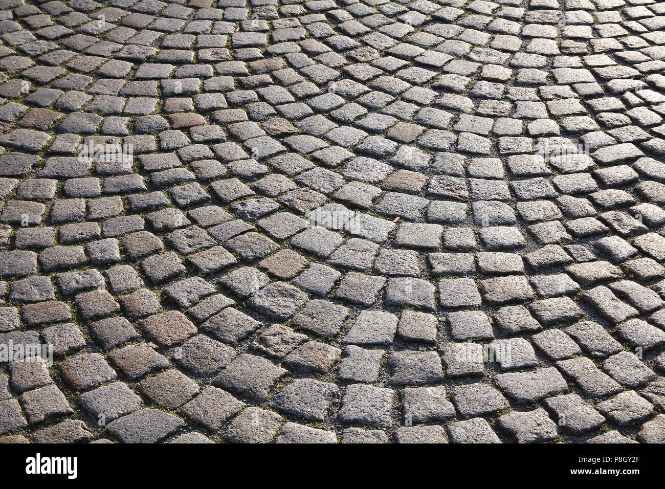 Cobblestone background texture. Cobbled square in Bautzen, Germany ...