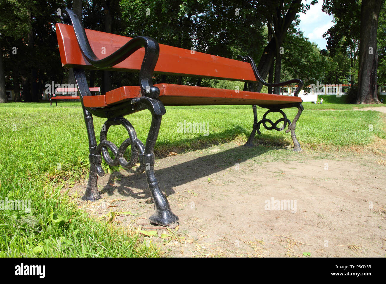 Park bench in Bialystok, Poland. Park next to Branicki palace Stock ... Park bench in Bialystok, Poland. Park next to Branicki palace Stock ...