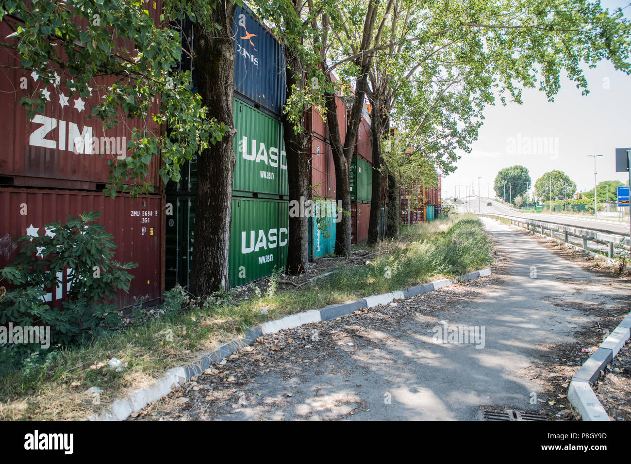Marghera Container port Stock Photo - Alamy