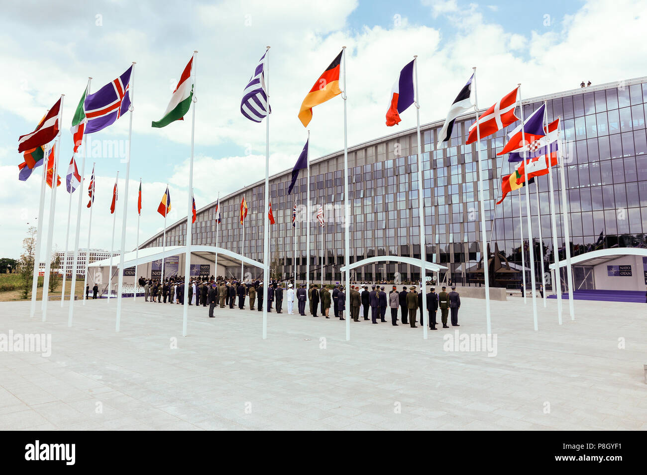 Brussels, Belgium. 11th July 2018. Heads of governments of member ...