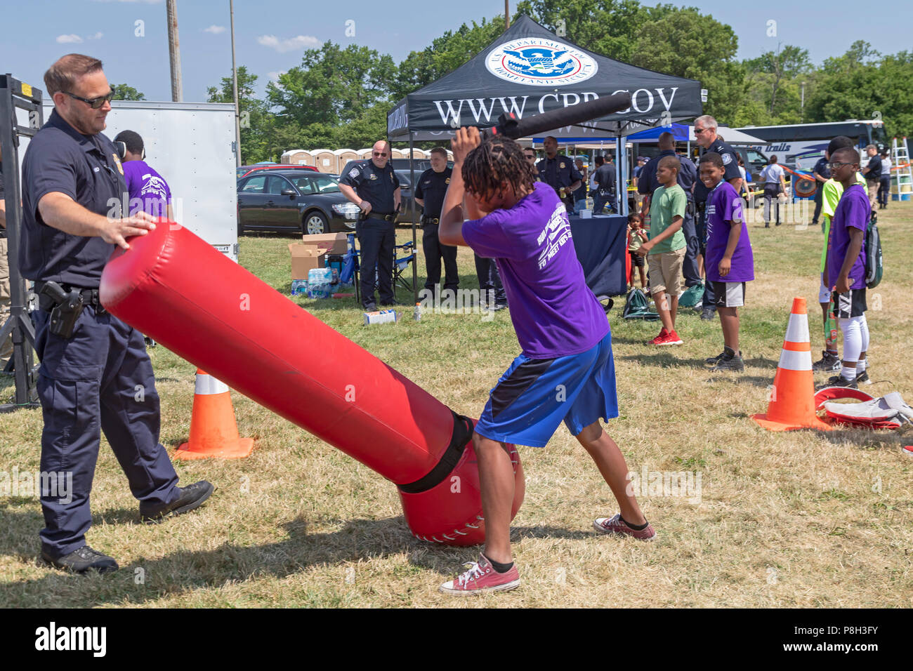 Detroit, Michigan USA - 11 July 2018 - Officers of the U.S. Customs and ...