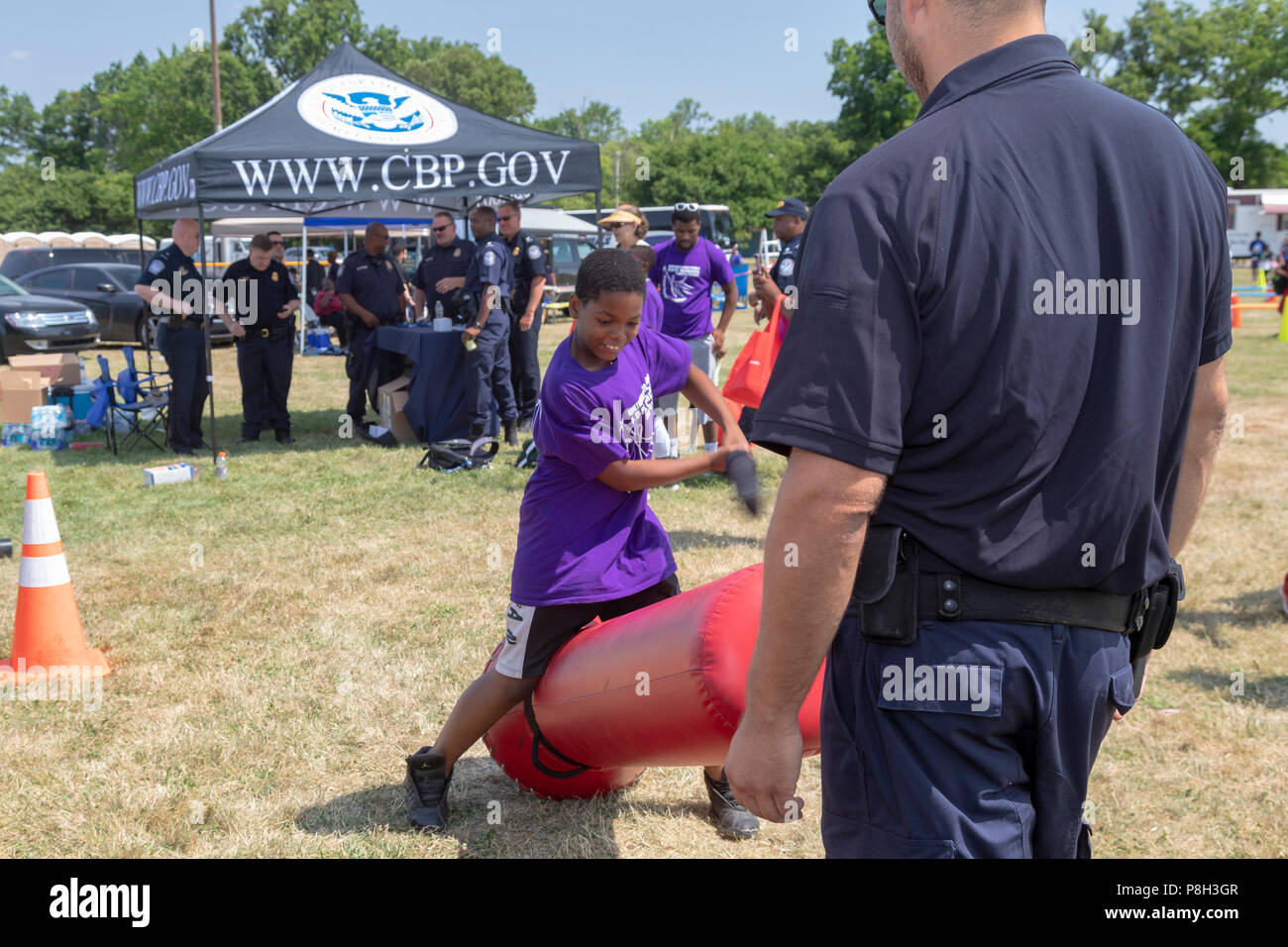 Detroit, Michigan USA - 11 July 2018 - Officers of the U.S. Customs and ...