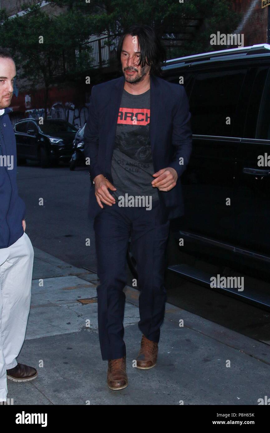 New York, NY, USA. 11th July, 2018. Keanu Reeves arrives at the ...