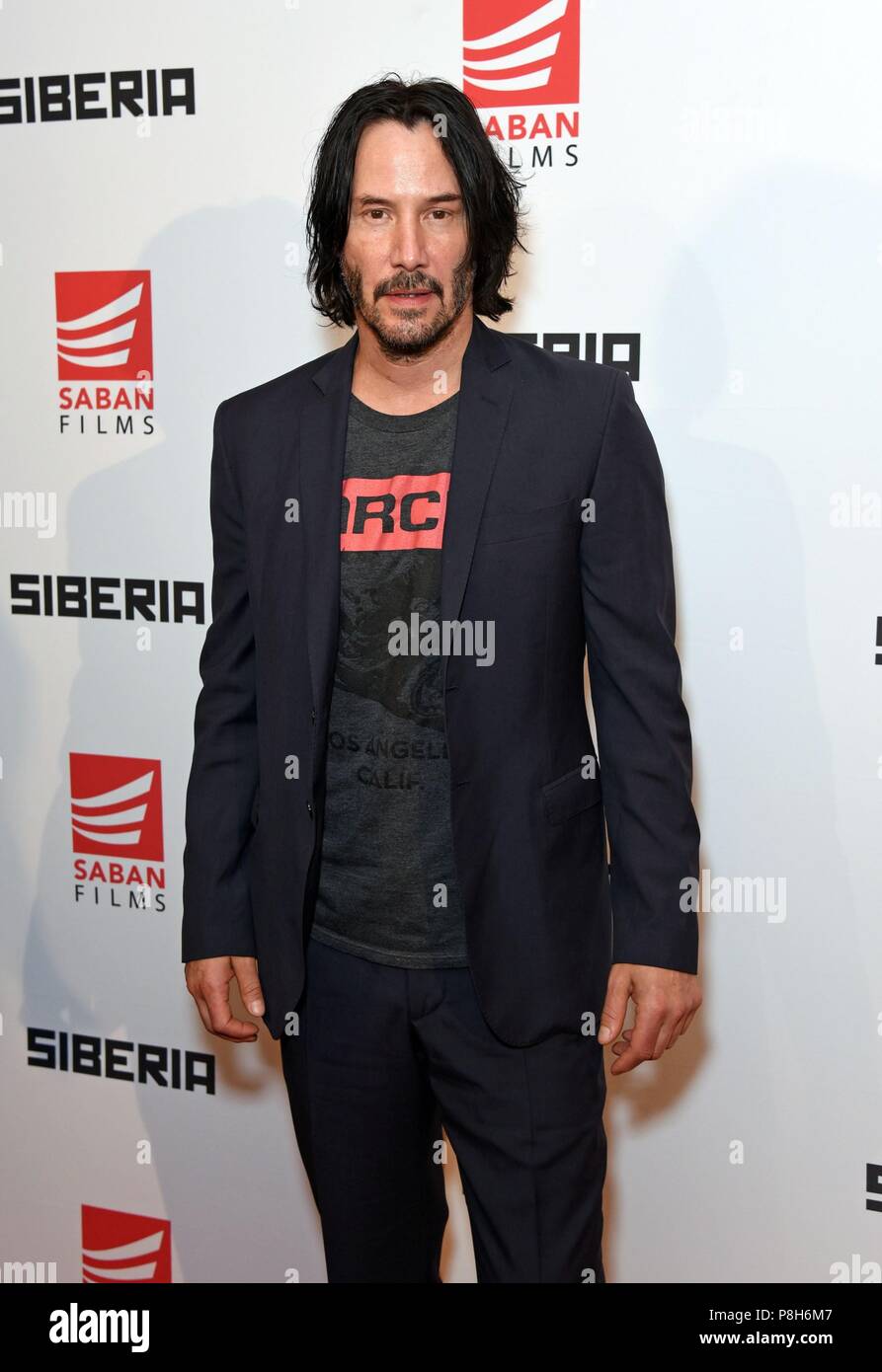 Ny, NY, USA. 11th July, 2018. Keanu Reeves at arrivals for SIBERIA ...