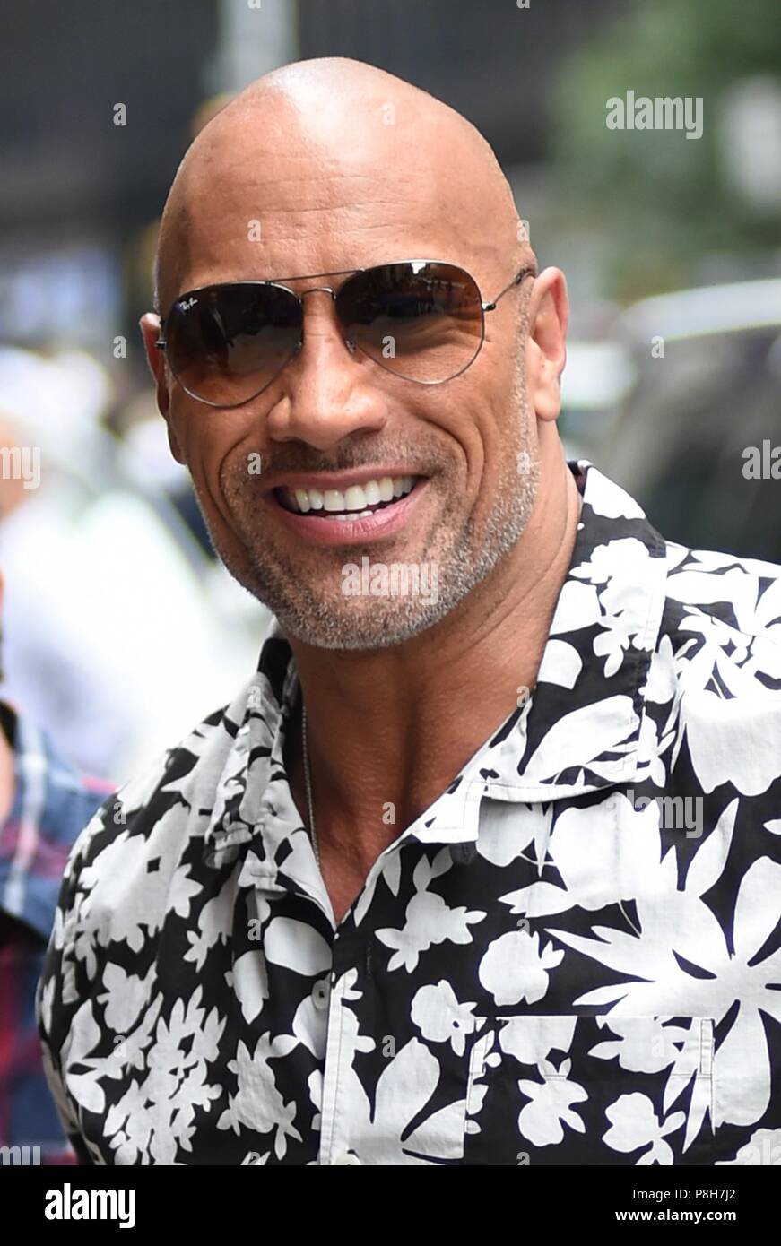 New York, USA. 11th July, 2018. Dwayne Johnson, The Rock out and about ...