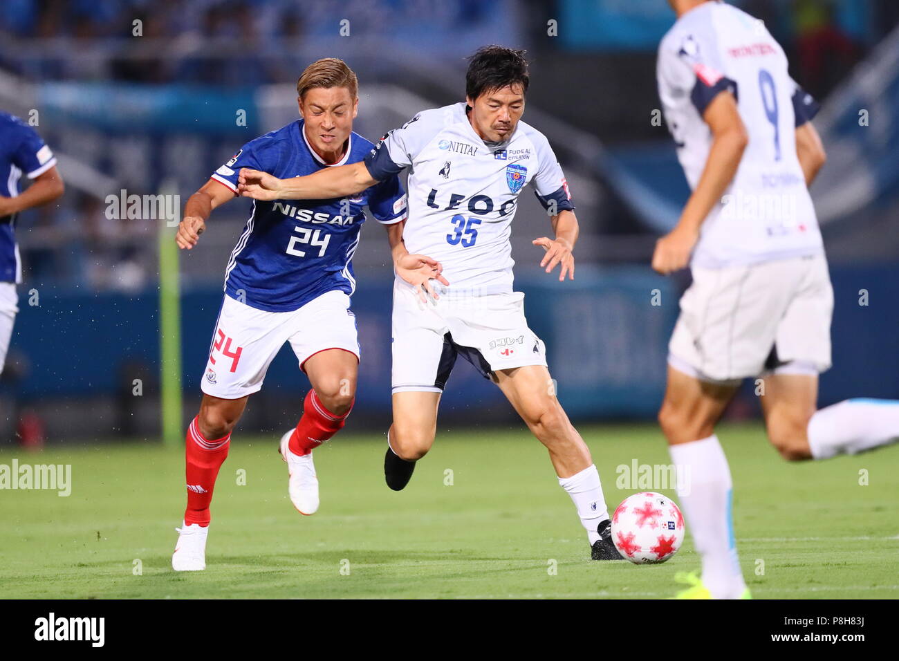 Kanagawa, Japan. 11th July, 2018. (L-R) Ryosuke Yamanaka (FMarinos ...