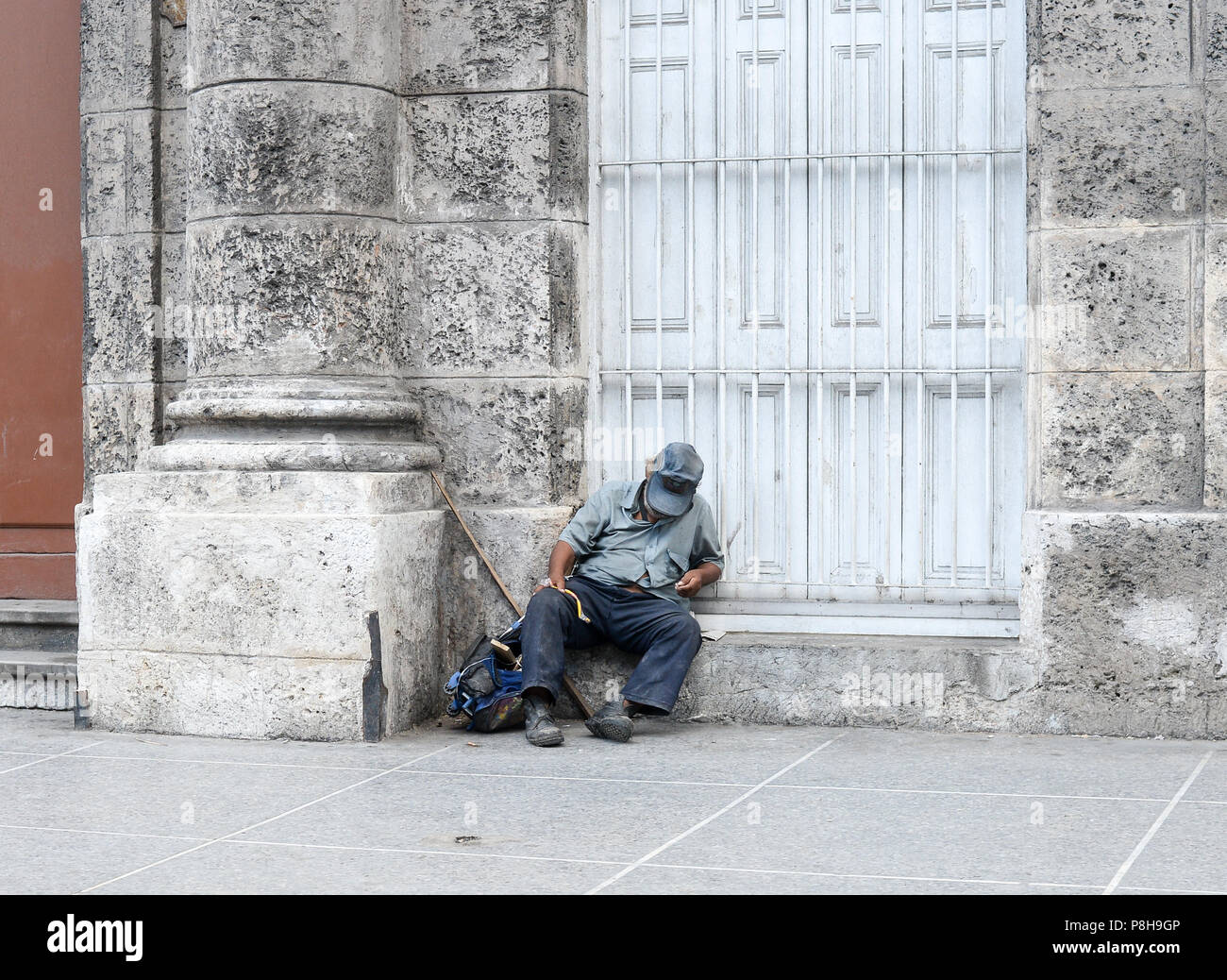 Beggar in street in central hi-res stock photography and images - Alamy