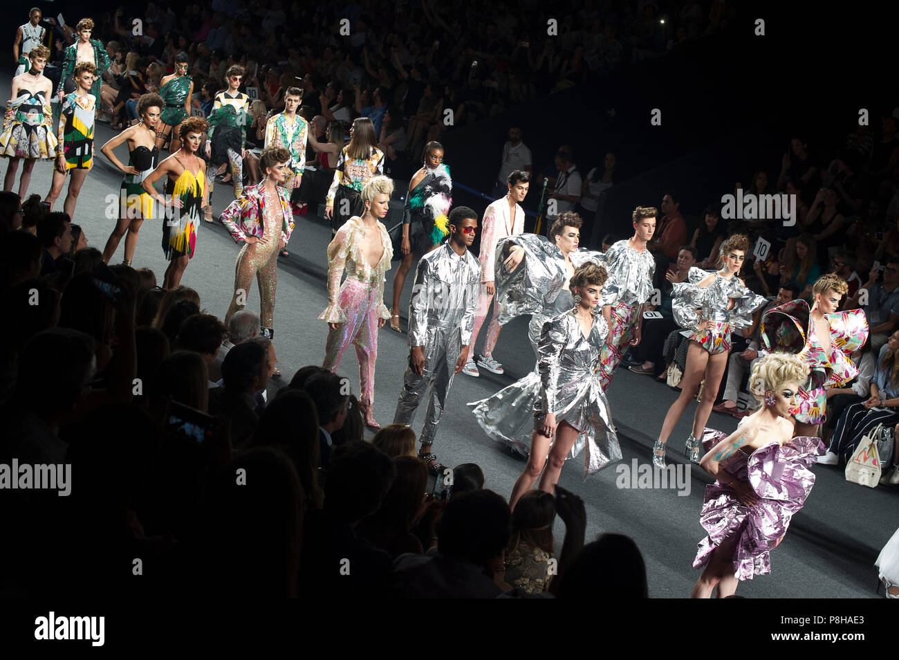 Madrid, Spanien. 10th July, 2018. Models at the Ana Locking Fashion ...