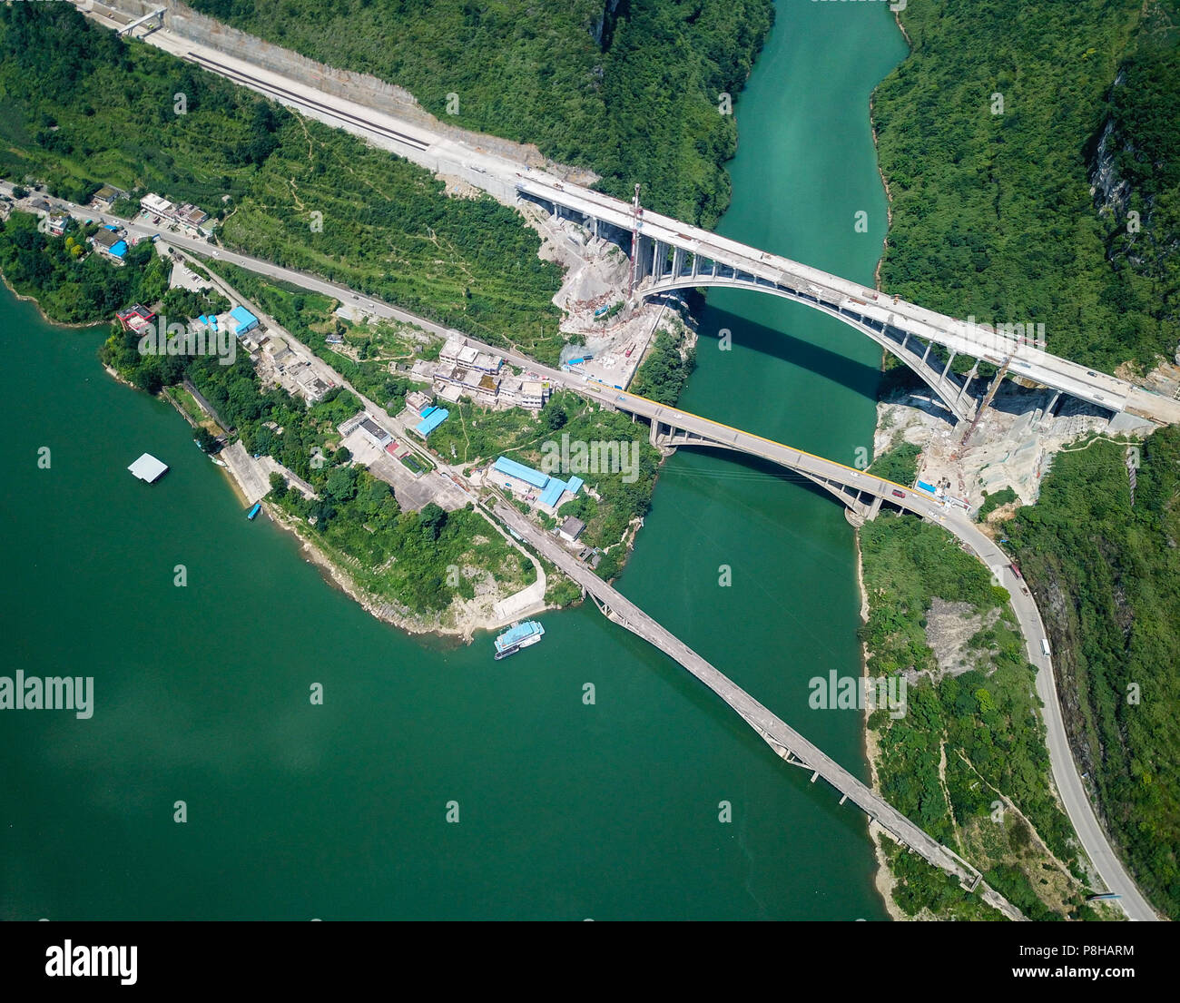 Anshu, Anshu, China. 12th July, 2018. Anshun, CHINA-The concrete arch ...
