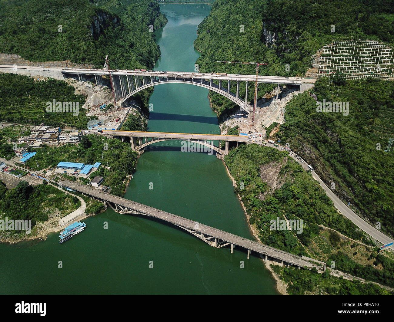 Anshu, Anshu, China. 12th July, 2018. Anshun, CHINA-The concrete arch ...