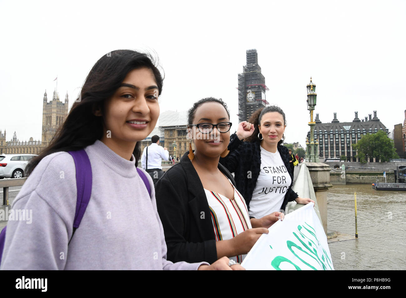 London, UK. 11th July, 2018. Fatima Rajina,Malia Bouattia, Maz Saleem ...