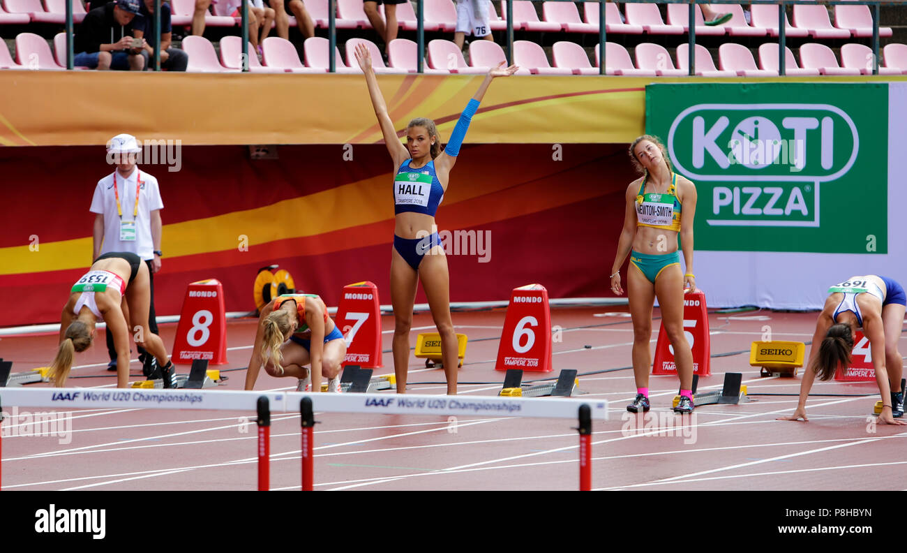 Tampere, Finland. 12th July, 2018. NIAMH EMERSON (GBR), English track ...