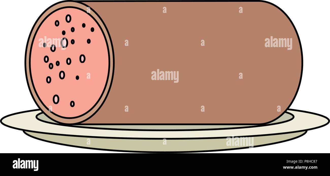 fresh salami piece icon Stock Vector Image & Art - Alamy