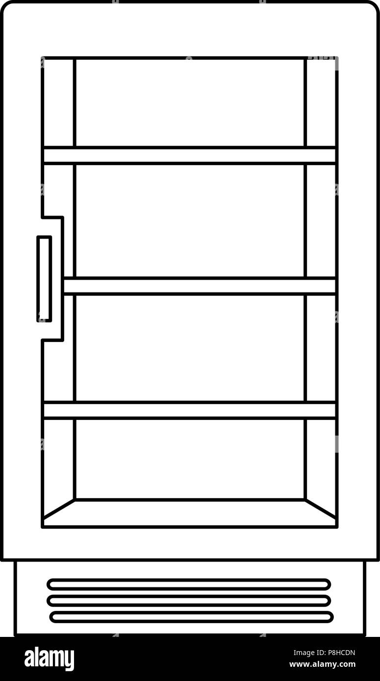 supermarket refrigerator empty icon Stock Vector Image & Art - Alamy