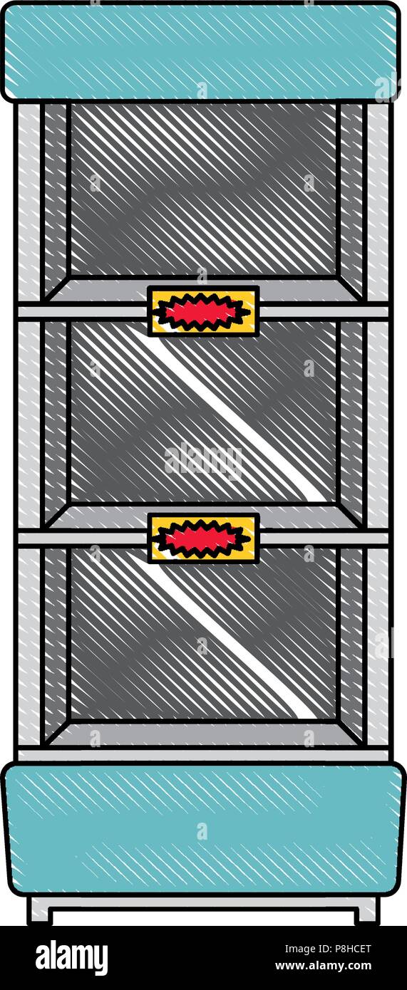 supermarket refrigerator empty icon Stock Vector Image & Art - Alamy