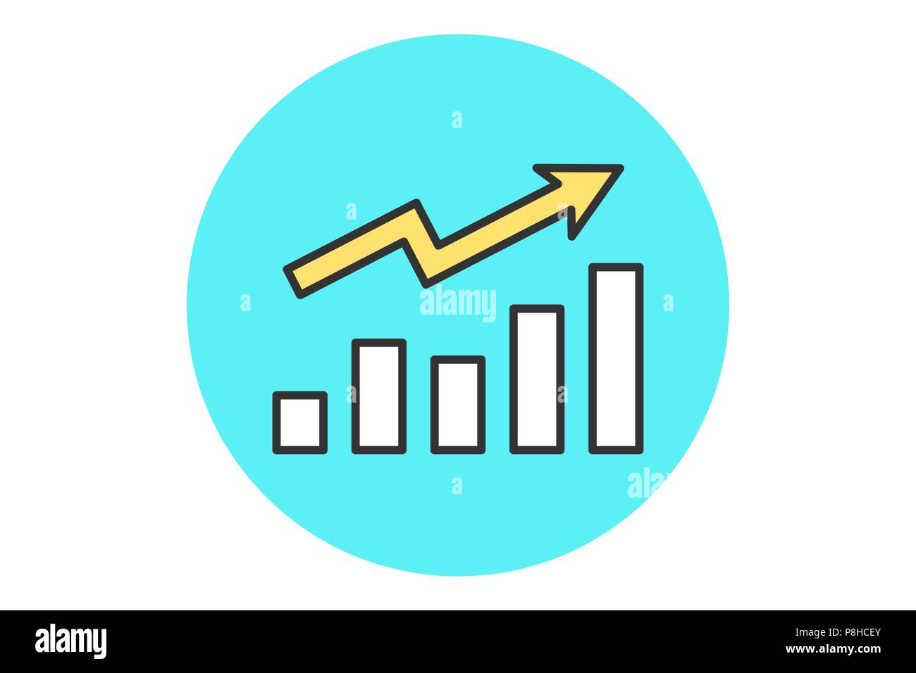 Icon of growth chart Stock Vector Image & Art - Alamy