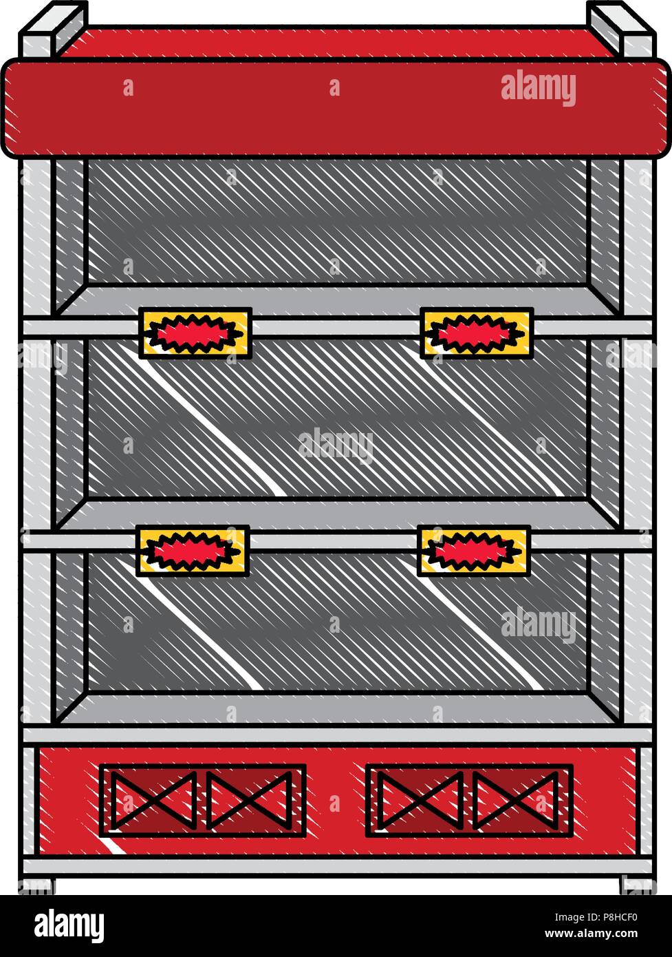 supermarket refrigerator empty icon Stock Vector Image & Art - Alamy