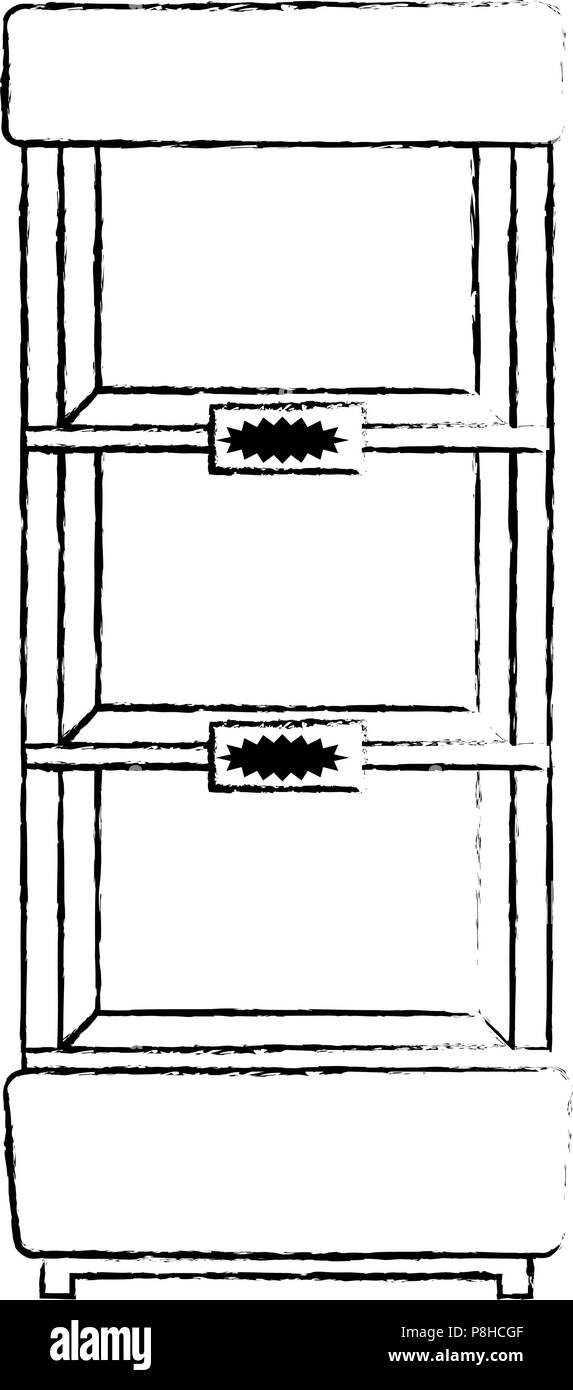 supermarket refrigerator empty icon Stock Vector Image & Art - Alamy