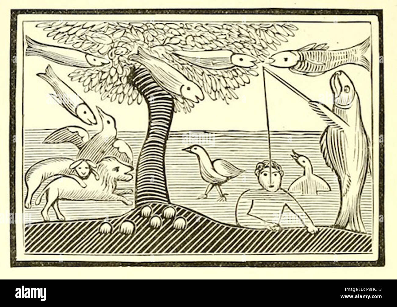 vintage german woodcut illustration Stock Photo - Alamy