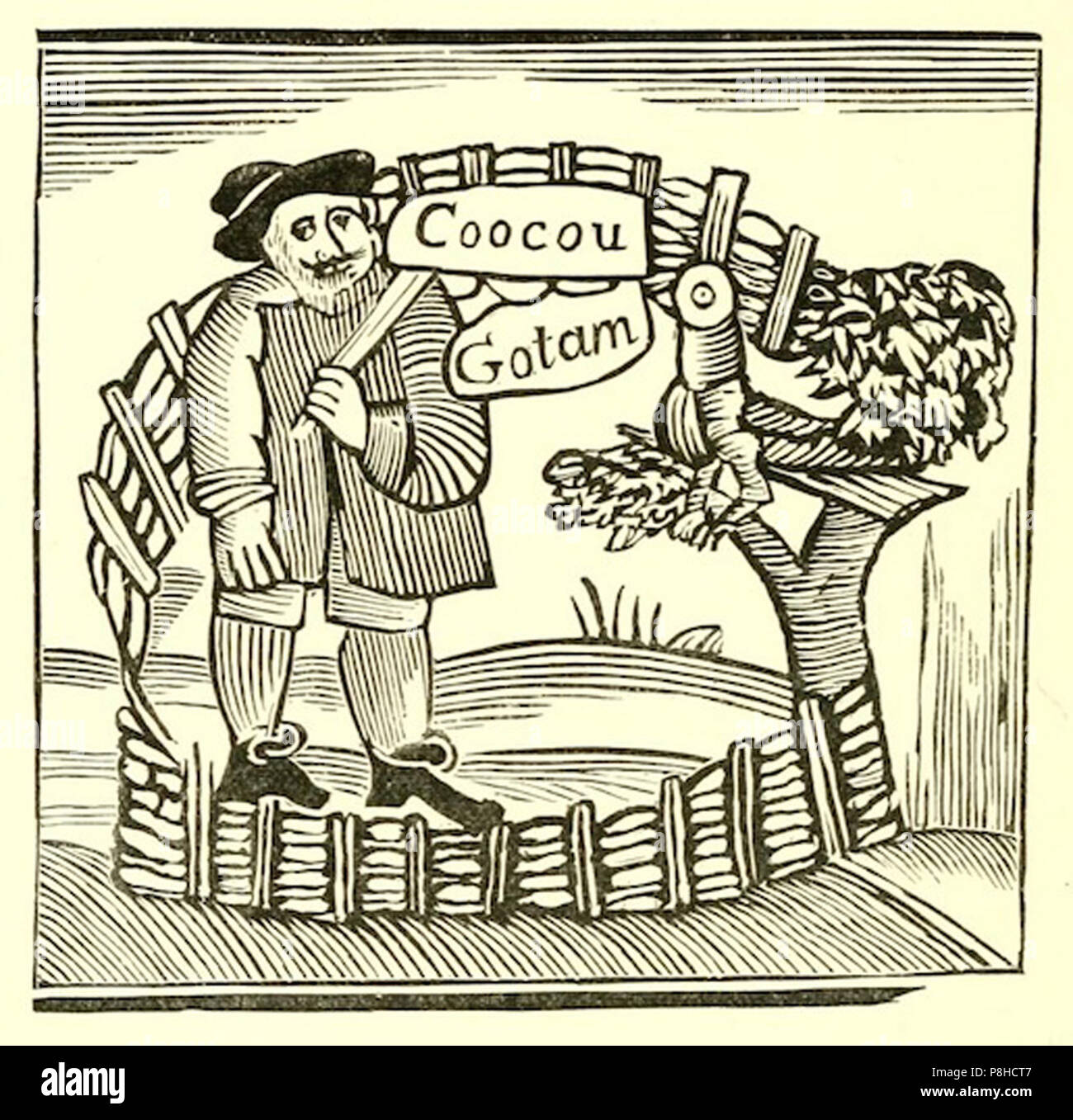 vintage german woodcut illustration Stock Photo - Alamy