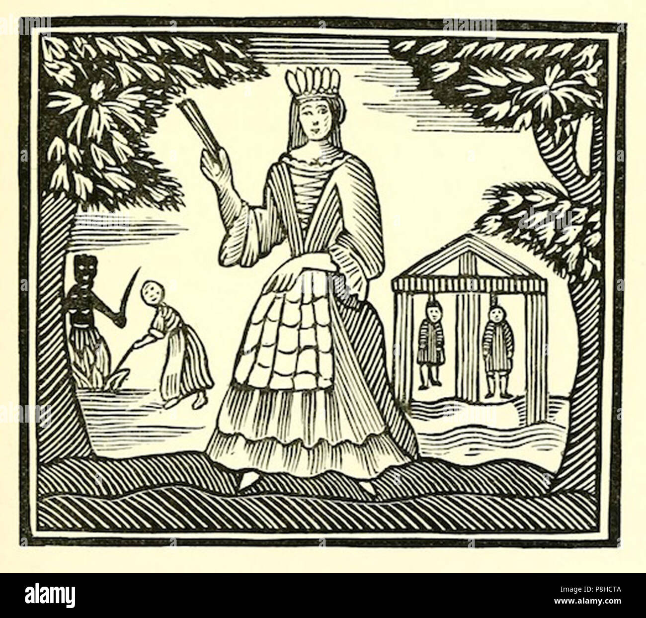 vintage german woodcut illustration Stock Photo - Alamy