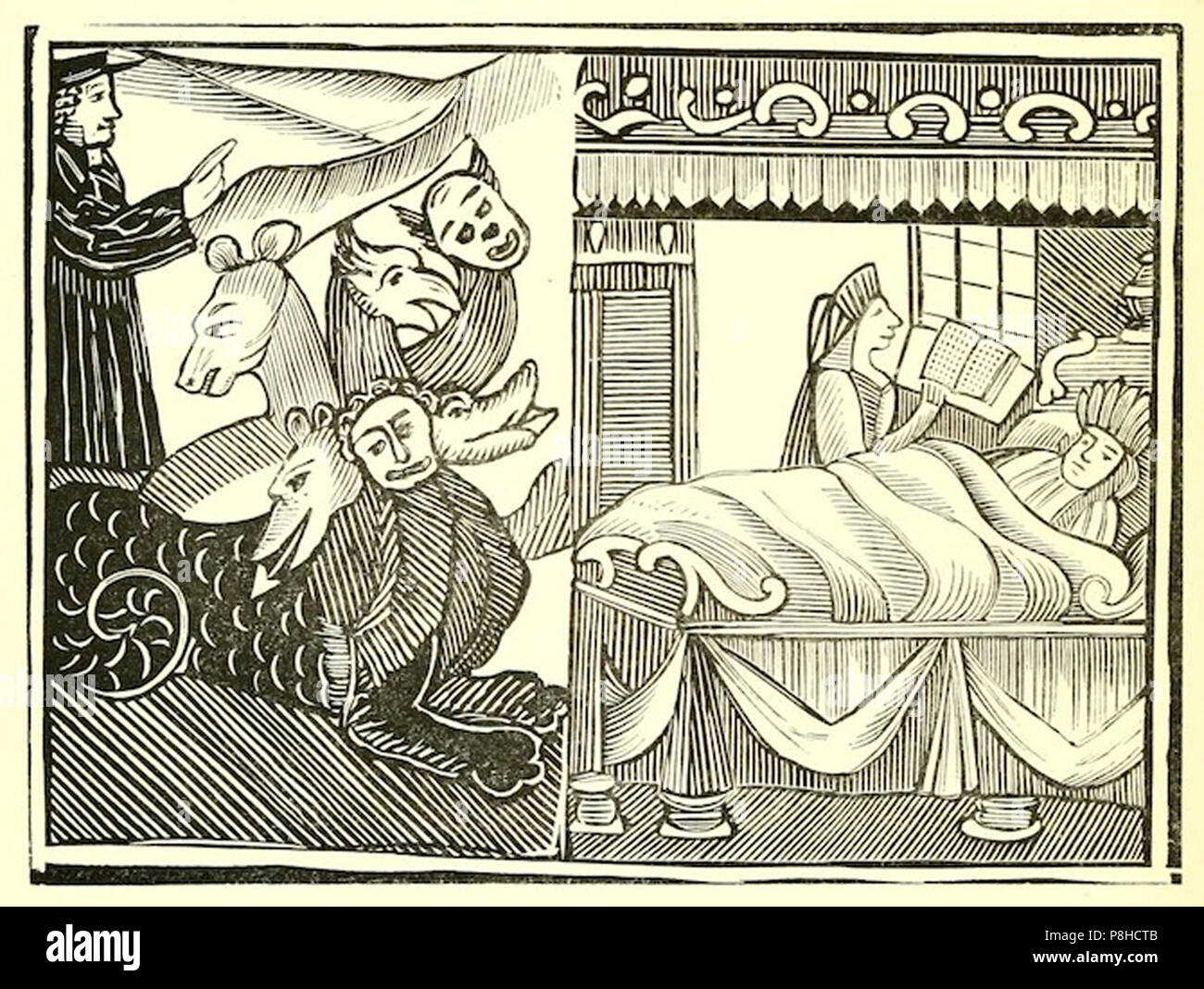 vintage german woodcut illustration Stock Photo - Alamy