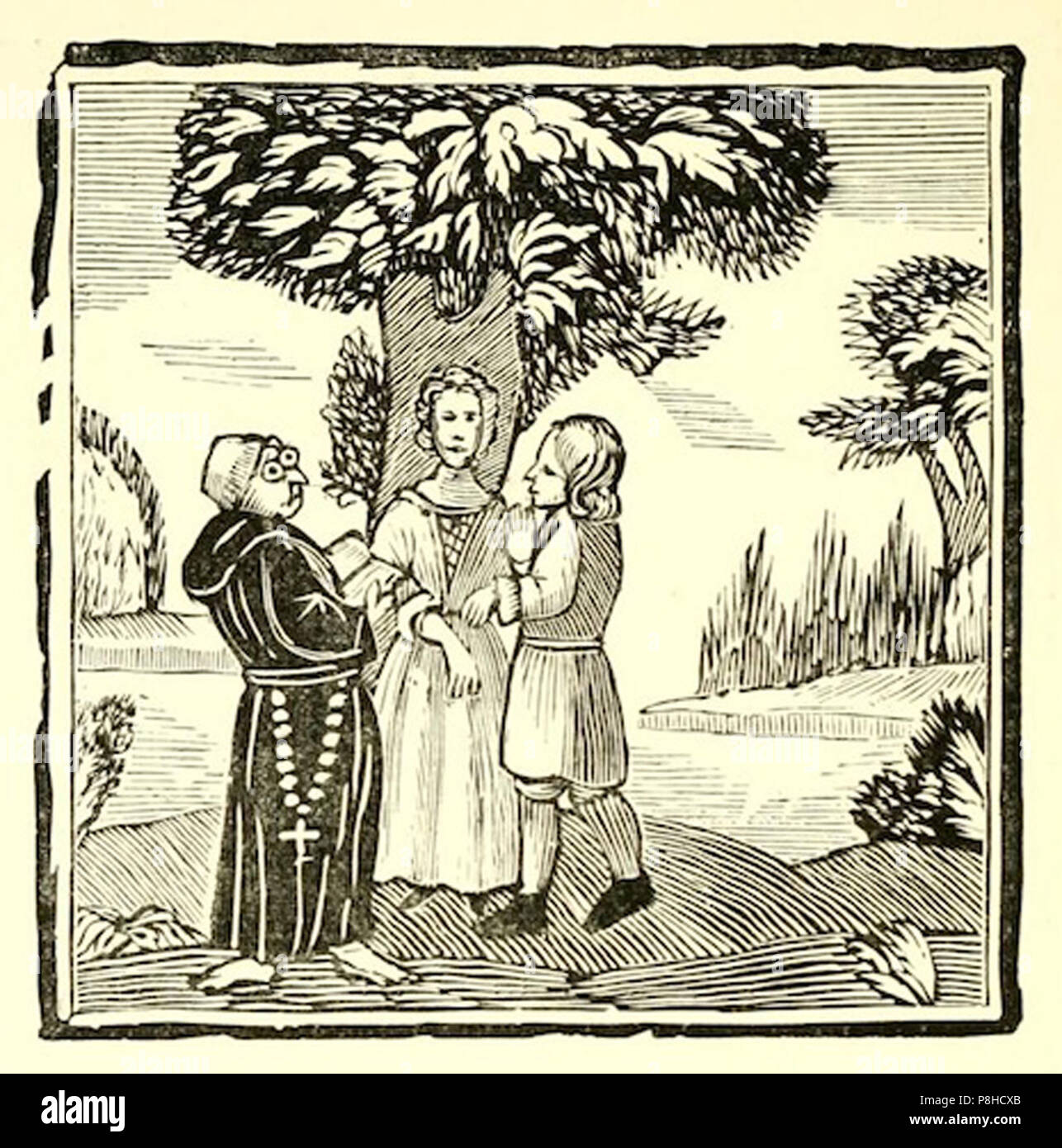 vintage german woodcut illustration Stock Photo - Alamy