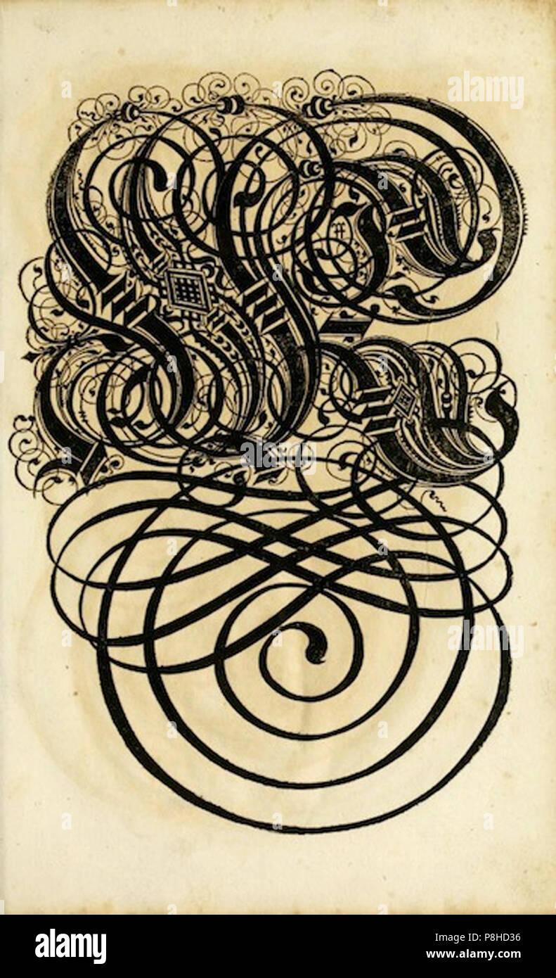 vintage german caligraphy Stock Photo - Alamy