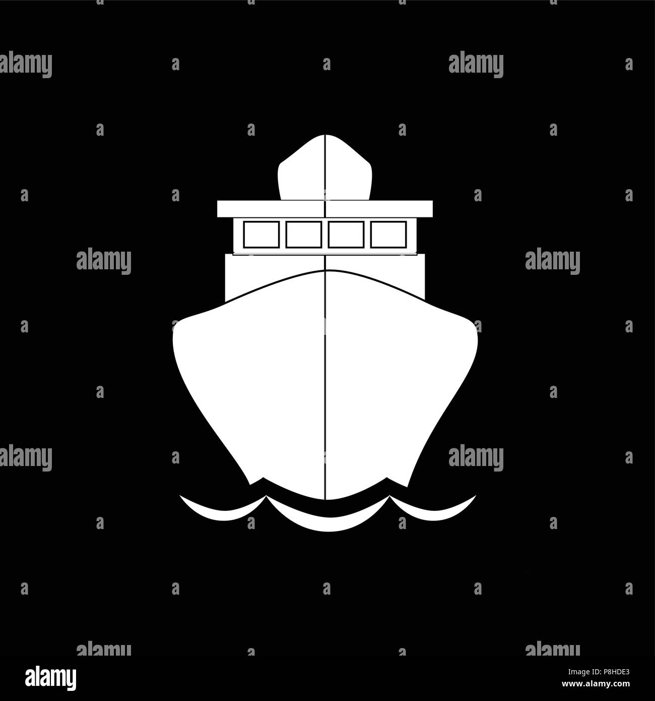 Vector black and white monochrome silhouette illustration of sailing ...