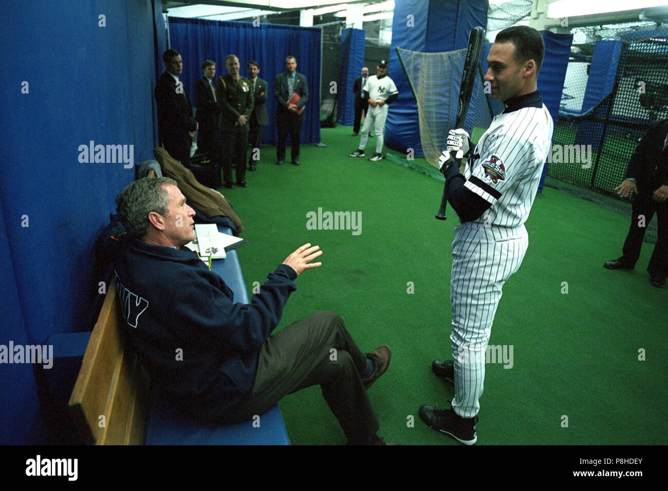 Yankee stadium first pitch hi-res stock photography and images - Alamy