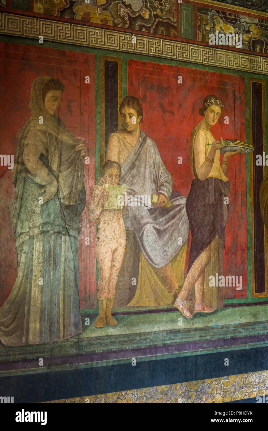 Fresco, villa of the mysteries, pompeii hi-res stock photography and ...